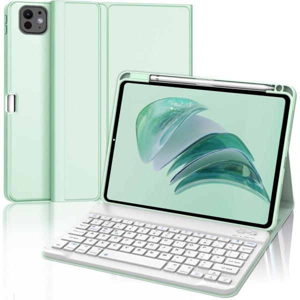 IVEOPPE iPad pro (M4 M5) 11インチ 専用キーボード付きケース 軽量 薄型 iPad pro M4 11インチ キーボードカバー着脱式 マルチペアリング ペンホルダー付き 多角度調整 スタンド 磁気吸着 オートスリー...