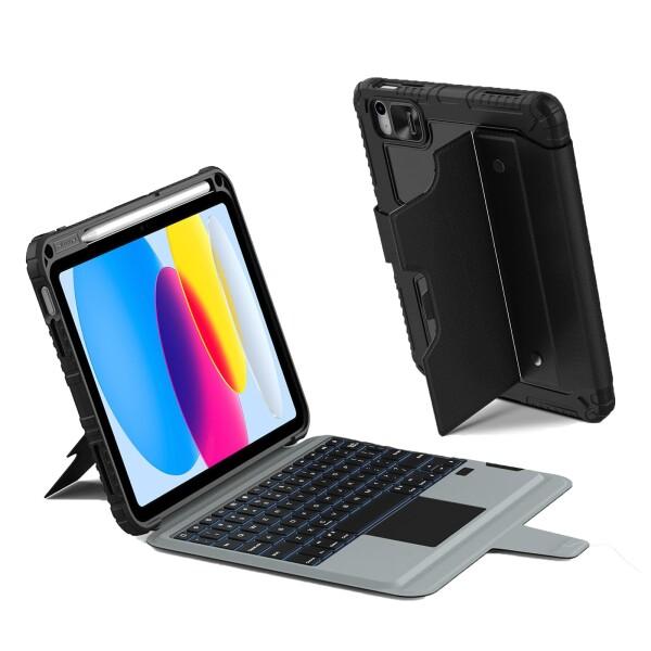 Nillkin キーボード付きケース ipad A16(第11世代)/第10世代 11/10.9インチ対応着脱式 マジックキーボード bluetooth トラックパッド搭載 7色バックライト付き15°〜180°多角度調整 TPUバックプレー...