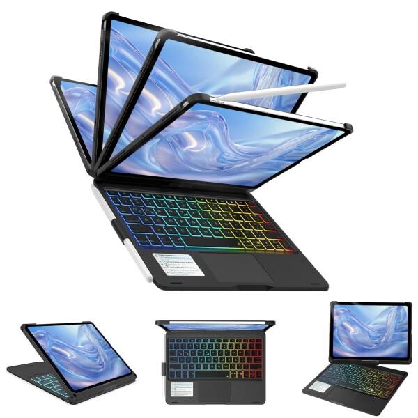 IVEOPPE i-Pad Air 11インチ ケース M3 iPad マジックキーボード Pro 11インチ 第4/3/2/1世代用 高精度タッチパッド付きケース iPad Air M2 360度回転/180度反転 ipad Air 第5...