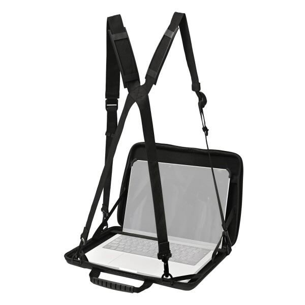 Altecs 立ったまま使える ノートPCバッグ タブレット ホルダー 14インチ以下対応 ショルダー ハンズフリー商品コード：49078189275カラー：ブラック【意匠権取得商品 ケースに入れたまま使えるPCバッグ】ノートPCや大型タブ...