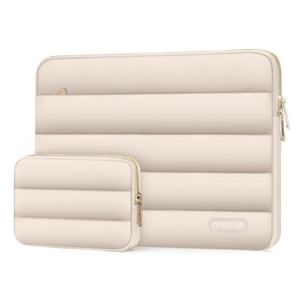 MOSISO ふわふわなタブレットスリーブケース、対応機種 13インチ iPad Pro M4/Air M2 2024/Pro 12.9インチ、小さなケース付き ポリエステル 横型バッグ(砂色)商品コード：49078189304型番：MO-...
