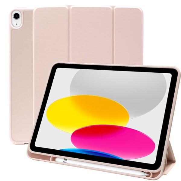 MS factory iPad A16 ケース 11世代 10世代 ペン収納 耐衝撃 カバー ipadケース 第10世代 (2022) 第11世代 11インチ (2025) 用 アイパッド オートスリープ スタンド ピンクサンド IPD-1...