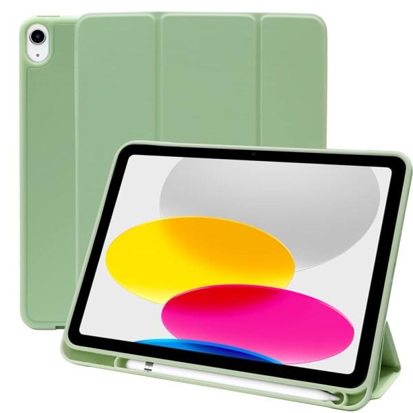 MS factory iPad A16 ケース 11世代 10世代 ペン収納 耐衝撃 カバー ipadケース 第10世代 (2022) 第11世代 11インチ (2025) 用 アイパッド オートスリープ スタンド ティーグリーン 緑 IP...