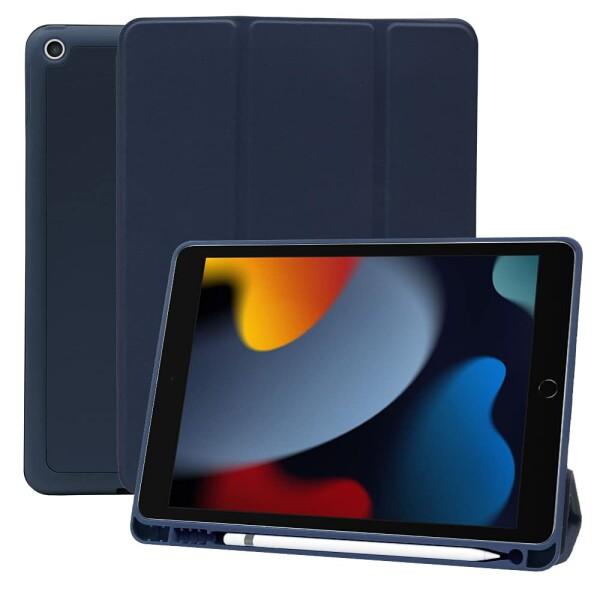 MS factory iPad 9世代 ケース 第9世代 iPadケース 第8世代 第7世代 用 アイパッド 10.2 カバー ペン収納 耐衝撃 オートスリープ スタンド ミッドナイトブルー 紺 IPD-7-S-HDR-NV商品コード：49...