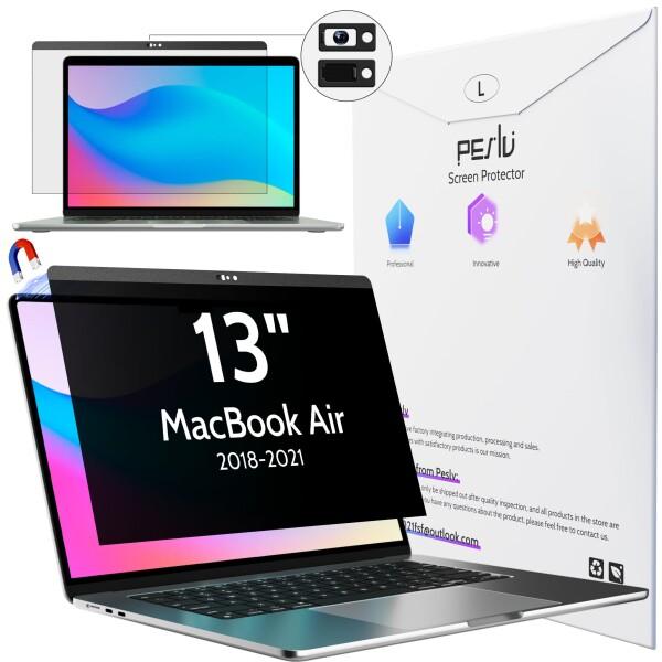 Macbook Air 13 (2018-2021、M1) および Macbook Pro 13 (2016-2022、M1、M2) 用マグネット覗き見防止フィルム、取り外し可能なブルーライトカットアンチグレアスクリーンフィルター、Mac ...