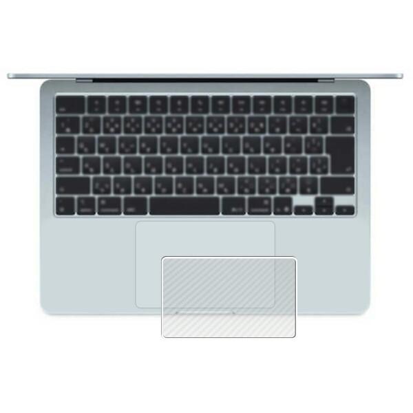 ClearView MacBook Air M5 2026 / M4 2025 13インチ用 カーボン調 タッチパッド専用保護フィルム 日本製商品コード：49078191739型番：MM-F-P-BK-MACBOOK-AIR-M4-13カラ...
