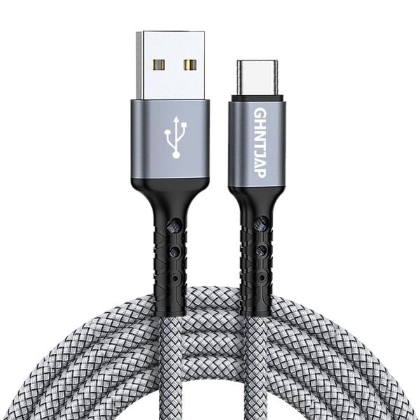 GHNTJAP USB Type C ケーブル 3M USB A to USB C ケーブル 3A急速充電 QC3.0/2.0対応 iPhone15/Galaxy/Pixel/Xperia/LG等タイプc機器対応 ナイロン編み商品コード：4...