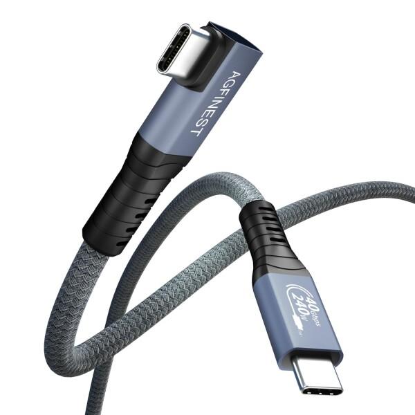 USB4 ケーブル 240W 48V/5A超急速充電 40Gbpsデータ転送 8K@60Hz映像出力 PD3.1対応 USB-IF認証thunderbolt 4 ケーブル対応 MacBook M1 M2、Mac mini、SSDなどType...