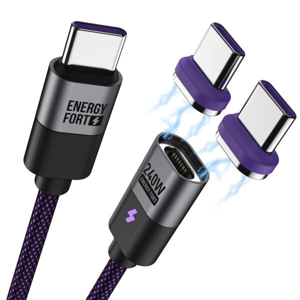 SIKAI CASE 240W マグネット 磁気充電ケーブル PD3.1 USB-C to USB-C 240Wまで支持 5A 超急速充電 Type-C端子 防塵 着脱式 led通電指示 断線防止 iPhone16/Xperia/Galax...
