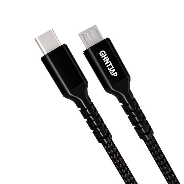 GHNTJAP Micro USB Type-C ケーブル 1M USB C to Micro USB OTGケーブル マイクロusb タイプc データ転送 高速充電 MacBook/Pixel/Galaxyその他のAndroidデバイスに...