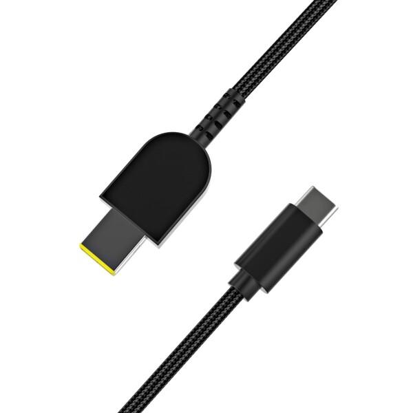 Dalugo NEC向け Lavie用 ノートパソコン 充電ケーブル 65W 45W USB-C PD対応 20V専用 パソコン 電源ケーブ ル Type-C to 角型11.0×4.0mm ナイロン編み PD トリガーケーブル Think...