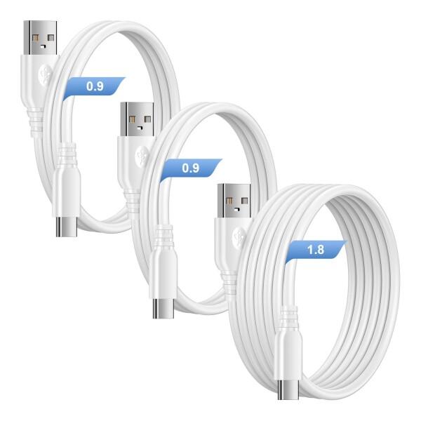Vedfoad usb A to C ケーブル 2.4A急速充電USB Type C ケーブル iPhone16 充電コード 断線防止 TPE素材 データ転送 iPhone16、15シリーズ/Galaxy s25、s24/Googleその他...