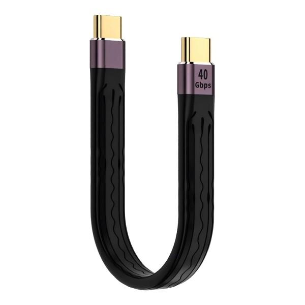 USB Type CtoC ケーブル タイプc短い 40Gbps高速データ転送 8K@60Hz映像出力 FPC データケーブル ノートパソコン&amp;電話用 約13.8cm(オス to オス)商品コード：49078193124型番：QIK...