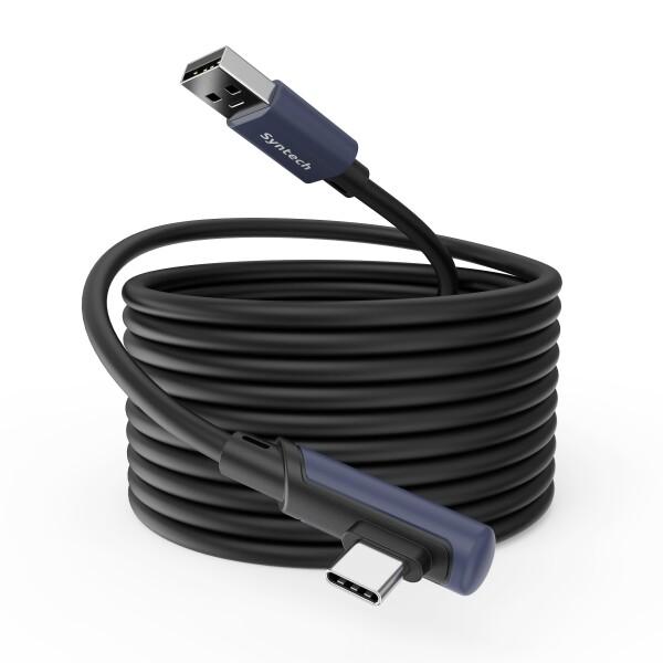 Syntech Link ケーブル 5M 対応Oculus/Meta Quest 3S/Meta Quest 3、Quest2/Pro/Pico 4/Ultra アクセサリおよび PC/SteamVR と互換性あり、高速 PC データ転送、...
