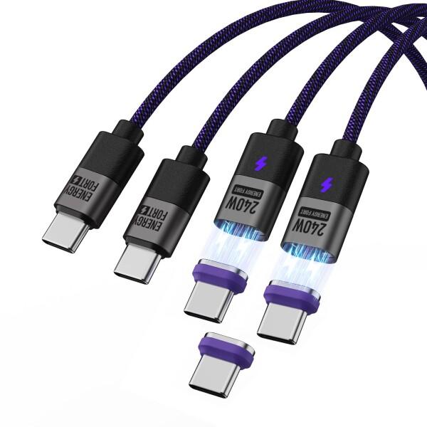 SIKAI CASE 240W マグネット 充電ケーブル PD3.1 Type-C対応 240Wまで支持 5A超急速 充電ケーブル マグネット式 防塵 着脱式 磁気 iPhone 15/iPhone 15 Pro/Samsung galax...