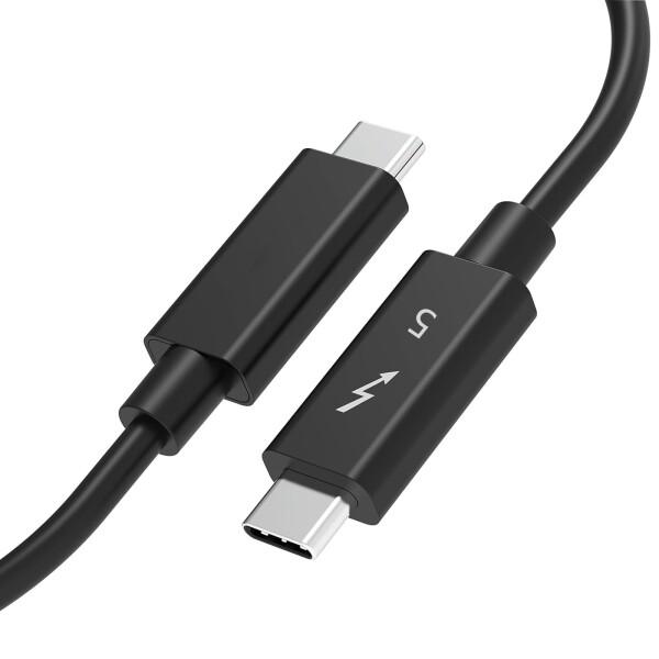 USB-C Thunderbolt 5 ケーブル 1.5m POTRRCIUSUER サンダーボルト5 80Gbps 双方向データ転送 240W PD対応 8K/60Hz (Thuderbolt 4 / Thunderbolt 3, USB...