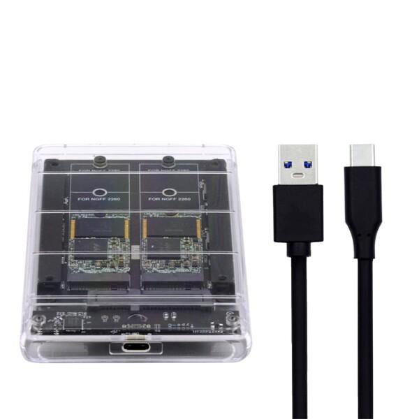NFHK デュアル NGFF B+M キー M.2 SSD カード JOBD Raid0 スパンブリッジ USB3.0 Type-C USB-C 2.5inch SATA コンボエンクロージャへ商品コード：49078196983型番：NF-...