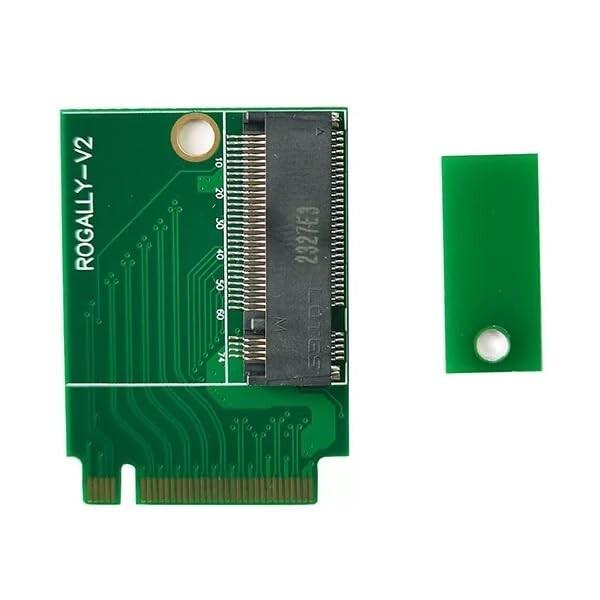 Laptopdiyparts PCI-E 4.0 NVME M-Key 22x30mmから22x80mm 90度角度拡張 SSD アダプター ROG Ally Gaming対応 (グリーン ショートバージョン PCI-E4.0)商品コード：...