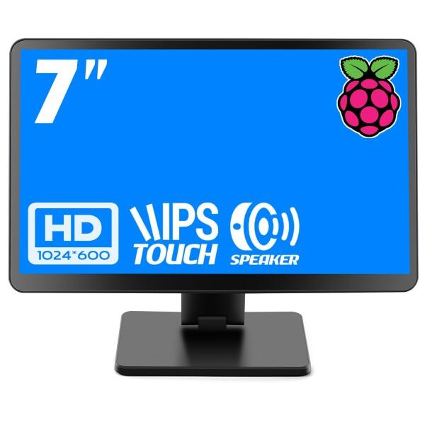 Raspberry Pi用モニター 7インチ KOGODA ケース付き IPSパネル 1024X600 タッチモニター 178°全視野 モバイルモニター スピーカー内蔵 小型モニター ラップトップ/PC/Raspberry Pi 4/3/2...