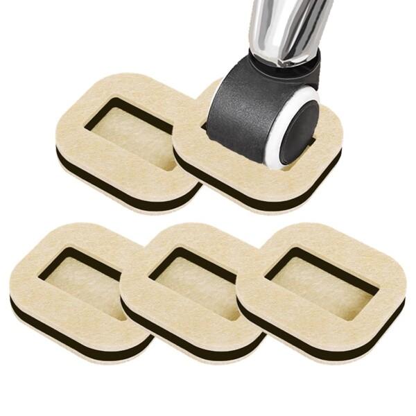 GEJ-Tech キャスターストッパー フェルト 椅子 固定 キャスター 固定 床保護 振動吸収 キズ防止 滑り止め 家具固定 (ライトベージュ,5個セット)商品コード：49078724772型番：CM-5-85-50424-GEJ-Tec...