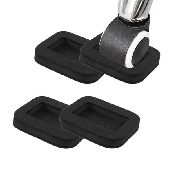 GEJ-Tech キャスターストッパー フェルト 椅子 固定 キャスター 固定 床保護 振動吸収 キズ防止 滑り止め 家具固定 (ブラック, 4個セット)商品コード：49078724779型番：CM-5-85-50424-GEJ-Techサ...