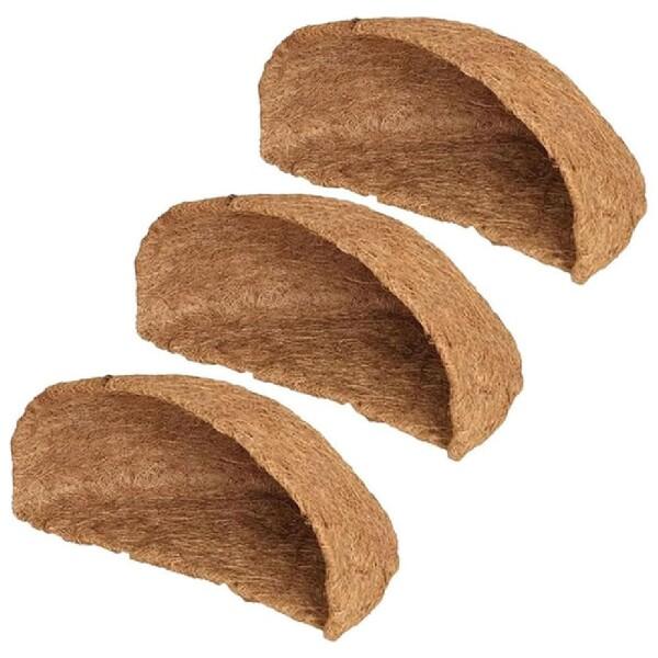 パームマット 半月ココナッツライナー 生分解性ココナッツマット ガーデニング、ハンギングバスケット用 通気性 屋内外のハンギングプランターに最適（3枚入り） (40.5cm)商品コード：49078728609サイズ：40.5cmカラー：ブラ...