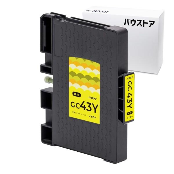 バウストア リコー RICOH GC43 GC43Y Mサイズ イエロー1個 顔料 互換インクカートリッジSG 3300 / SG 2300商品コード：49078752305型番：I-RI-GC43-Y1カラー：イエローRICOH GC43...