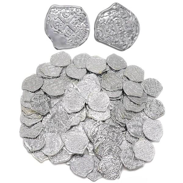 (FUPUTWO) 金貨 アンティーク コイン 宝箱 ゴールド お金 海賊 カジノ 古銭 300枚 (シルバー)商品コード：49078787718型番：CHI-811-B3カラー：シルバーアンティークでローマ風なレプリカコイン100枚入り3...