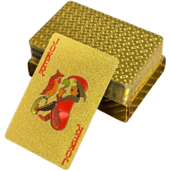 GRASSCALM 豪華輝くゴージャス トランプ プラスチック製 ブラック ゴールド シルバー 簡易防水 金箔 パーティー 集会 ゲーム 金 銀 黒 ゴージャス 目立つ 人気 注目 (ゴールド)商品コード：49078788556型番：GRA...