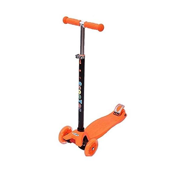 三方良し キックボード 3輪 子供 LED 光るホイール キックスケーター 子供用 キックスクーター キッズ フットブレーキ 誕生日 プレゼント 三輪車 イージースケーター SCOOTER (オレンジ)商品コード：49078845942カラ...