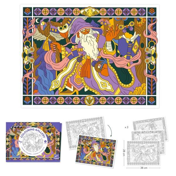 DJECO ジェコ カラーリングギャラリー ヒロイック ぬり絵 セット ファンタジー 7歳 8歳 9歳 10歳 男の子 女の子 大人 入学祝い 小学生 プレゼント ギフト おもちゃ 子供 キッズ 誕生日 おうち時間 (DJ08695)商品コ...