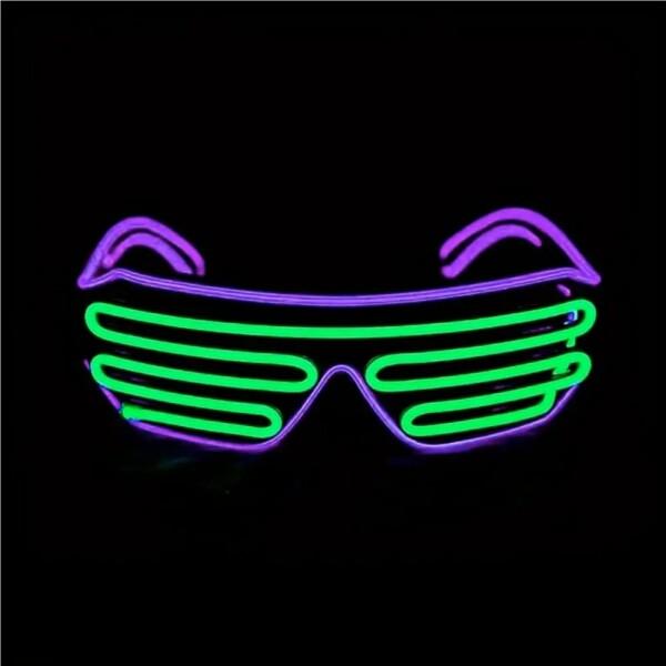 (High on life) ネオン メガネ パーティグッズ 電飾 光る LED メガネ サングラス イベント パーティ パリピ 目立つ 人気 本日の主役 (パープル×グリーン)商品コード：49078847649カラー：パープル/グリーン?...