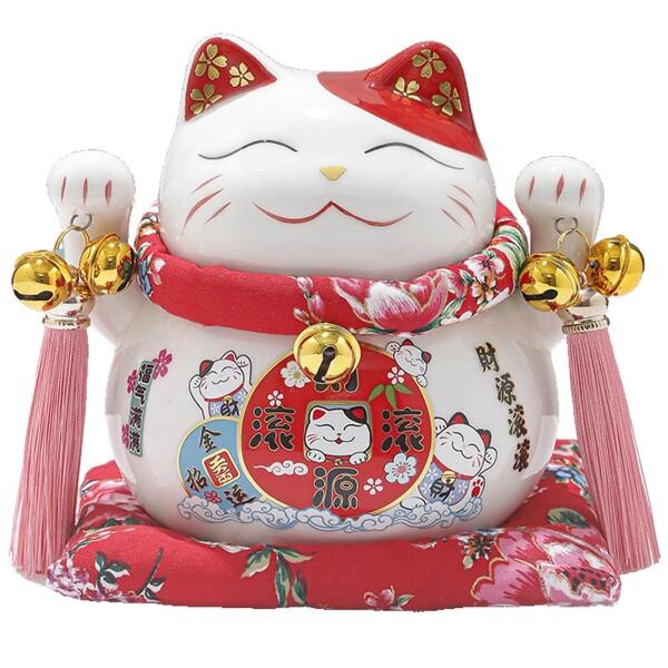 MYDILI 招き猫 貯金箱 置物 幸運 招き 雑貨 おもしろい プレゼント 開店祝い 新築祝い まねきねこ 雑貨 おしゃれな置物 の美しいギフトボックス入り (14CM*14CM*12CM) (白)商品コード：49078850311型番：...