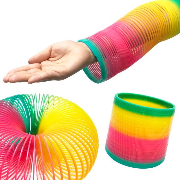 ジャグリングスプリング レインボー スプリング カラフル マジック コイル ジャグリング 手元遊び 景品 縁日 ペン立て (メガサイズ 1個/レインボー)商品コード：49078850340型番：LAM-RAINBOWSPRING【レインボー...