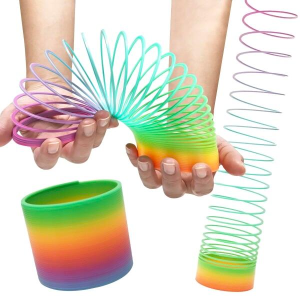 ジャグリングスプリング レインボー スプリング カラフル マジック コイル ジャグリング 手元遊び 景品 縁日 ペン立て (スタンダード 2個セット)商品コード：49078850342型番：LAM-RAINBOWSPRING【レインボースプ...