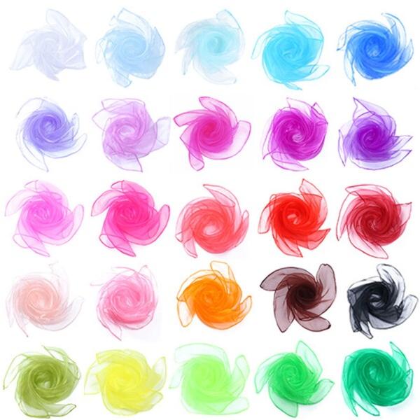 (BetterJonny) 25枚 スカーフ シフォン ジャグリング シルク 25色 リトミック スカーフ 遊び ダンス ダンス お遊戯 子ども 運動 ジャグリング などに （60*60cm）商品コード：49078850369サイズ：60 ...