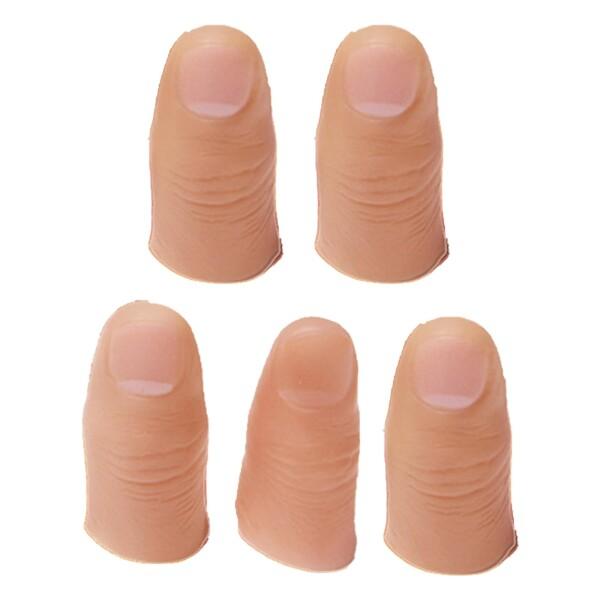 BRIIKPP サムチップ マジックセット 5点組 ソフト偽親指 フィンガー切断トリック ステージ/パーティ/マジックショー用商品コード：49078850382型番：なし1.サイズ:親指の長さ5.5センチ、内径2.5センチで、快適な装着体験...