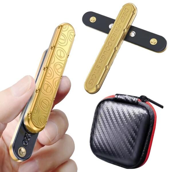 SALUDABLE フィジェットトイ フィジェットスライダー ガジェット ストレス解消 発散 グッズ (ゴールド)商品コード：49078852535型番：K064カラー：ゴールド【場所を選ばず使える安心設計で収納ケース付き】 本セットはスト...