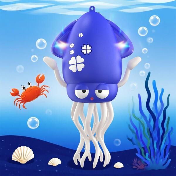 ダンシング イカおもちゃ 動く 電動おもちゃ 踊るタコ LEDライト＆音楽付き 子供向けロボット 障害物回避センサー搭載 動く 踊る 玩具 シェイク ダンシング 知育玩具 プレゼント (ブルー)商品コード：49078856392型番：6JP...