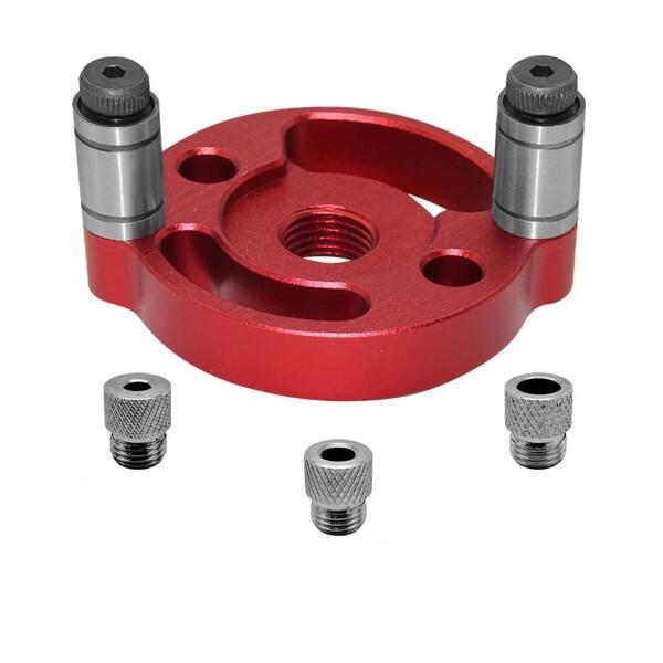 ドリルガイド ダボ穴治具穴開け 位置決め用ドリルガイド治具 板に垂直ドリルガイド 穴あけ道具6/8/10mmスリーブ付き中心 線引きドリルガイド 修理 DIY 定規 計測 木工ツール木工工具商品コード：49078871286カラー：レット【...