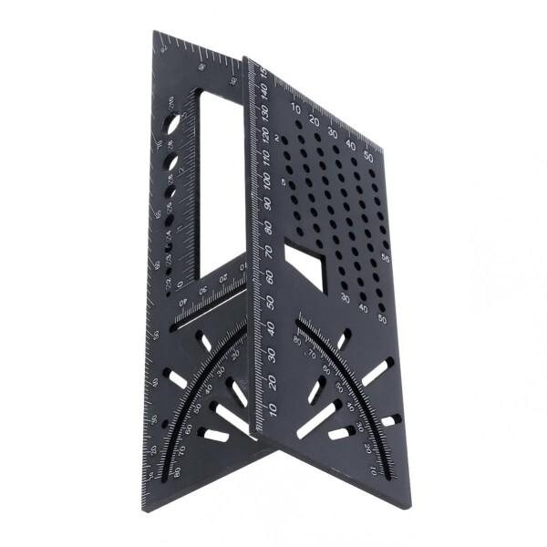 Smgda 3Dアングル定規 大工ケガキ工具 ケガキゲージ 木工 テンプレート 大工ツール アルミニウム 45/90° 多機能角度定規 木工・ホームDIY用商品コード：49078871290型番：N0-122【3D設計で多様な角度測定】 直...