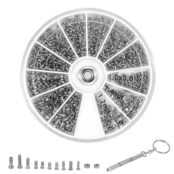 YUHENGCT メガネ ネジセット 600個 眼鏡用ねじ メガネ用ドライバー付き 時計修理工具 時計修理 リペア 補修 交換用商品コード：49078899406型番：YUHENGCT-JP122サイズ：M4【各種サイズのネジ・ナット】ネジ...