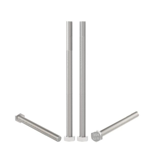 Aopin 4本 SUS304 ステンレス鋼 M6 x 160mm 六角頭ボルト ネジ グレード 8.8 ステンレス鋼、ファスナーは完全に機械ねじ付き商品コード：49078903021型番：M6x160サイズ：M6x160mmパラメータ: ...