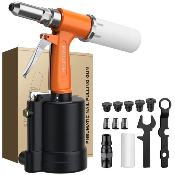 Proster エアーリベッター 空気圧リベットガン 2.4/3.2/4.0/4.8/6.4mm ノーズピース対応 1780KGF引張り圧力 高強度 高効率 DIY/装飾産業/自動車製造/容器製造などに適用商品コード：49078919784...