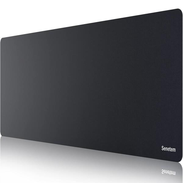 Senetem マウスパッド 大型 薄型 デスクマット ゲーミング 大きいキーボードパッド 800×300×2mm 滑り止め レーザー&amp;光学式マウス対応 黒 XL(80*30cm)商品コード：49078930786型番：MPTサイズ...