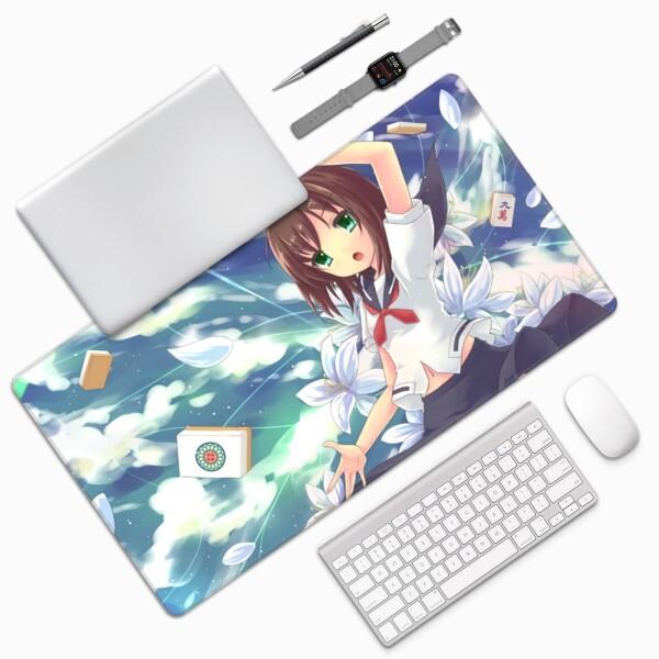 ZHIBUJIANG ゲーミングマウスパッド、大型マウスパッド、キーボード・ノートパソコン対応、ブルー (園城寺怜)商品コード：49078931453型番：ZHIBUJIANGサイズ：長さ750 x 幅 400 mmカラー：園城寺怜サイズ:...