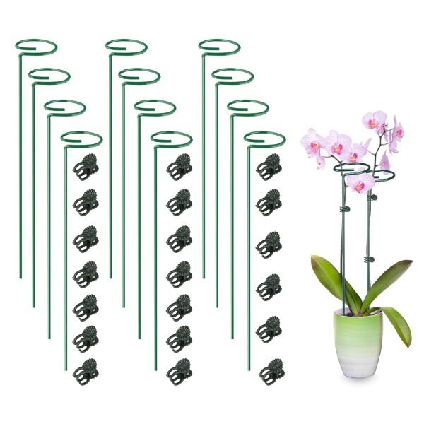 yowodana 支柱 サポート 12個セット花ささえ 観葉植物 ガーデニング 支柱 植物サポートリング 園芸用品 農業用 家庭菜園 アクセサリー ケア用品 (45cm*12)商品コード：49078931753型番：zhiwuzhichen...