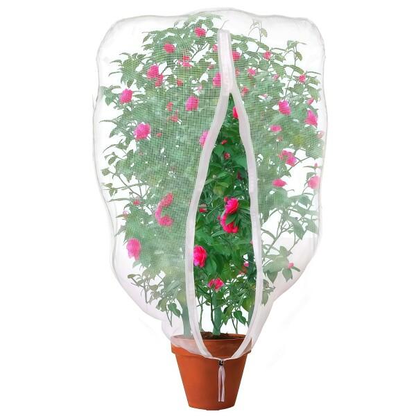 HRYLXH 植物保護用防虫ネット プランターぼうちょうネット 鳥除け対応 防虫ネット 家庭菜園向け トマトやプランター用 防虫キャップ付き 100×80cm 1枚入り 抽繩式ネット商品コード：49078932398型番：HRYLXH202...