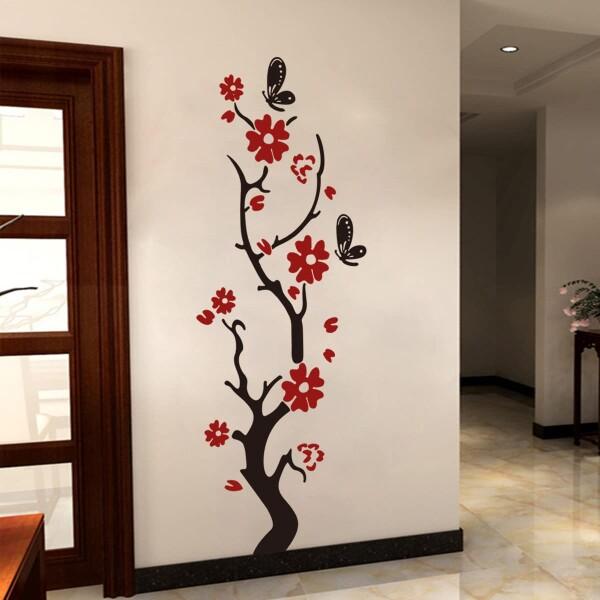 Condessacity ウォールステッカー 木 蝶 花 北欧モノトーン 壁紙シール はがせる おしゃれ 壁に貼る 壁ステッカー リビングルーム カフェ風 壁飾り商品コード：49078938311カラー：A-12【操作簡単】貼り付け簡単、初...