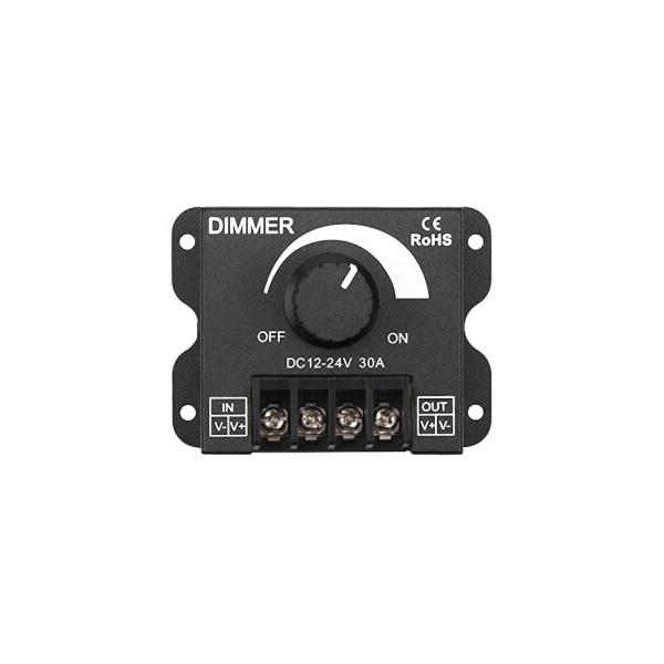 Japu＋plus2018 LED単色ライト調光器 コントローラー Dimmer 12V 24V 30A PWM調光 テープライト ストリップライト商品コード：49078967752型番：20230111-320カラー：ブラック?【光量無段...